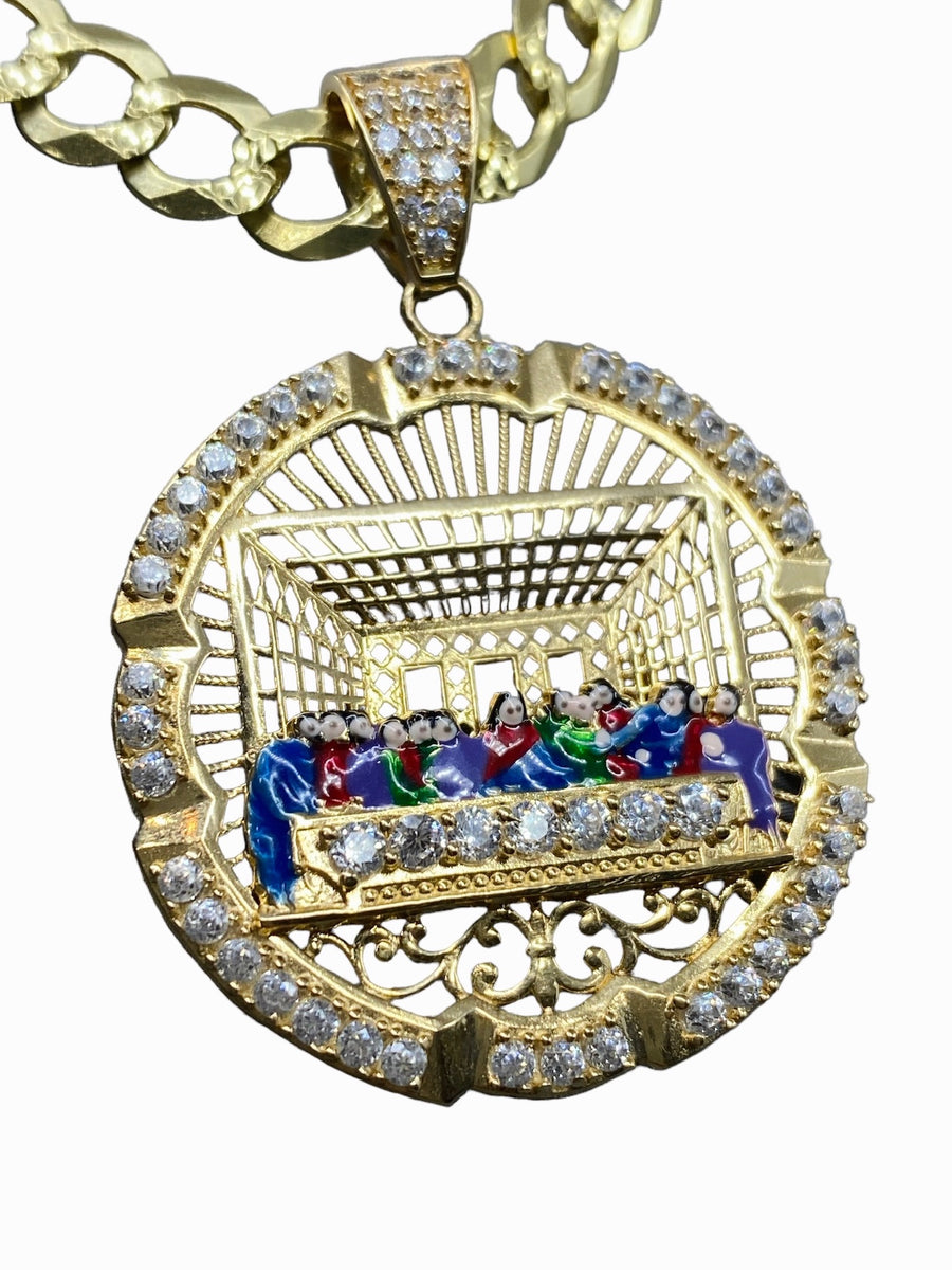 14K Gold Pendant Ultima Cena ZC (Medium) – Milos Jewelry