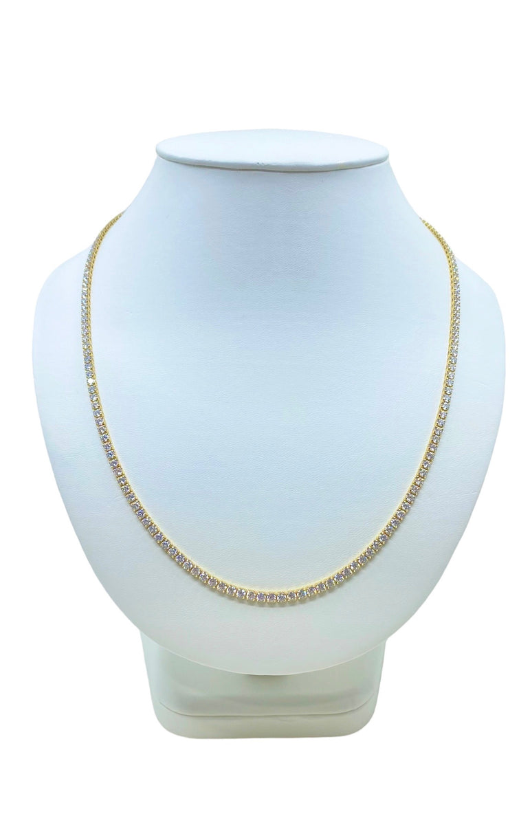 14K Gold Men's Tennis Chain (22 Inch) – Milos Jewelry