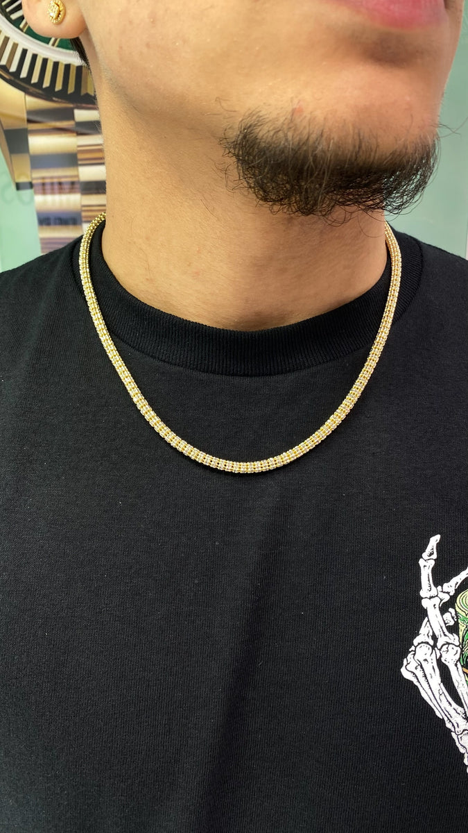 14K Gold Men's Ice Chain (20 Inch - 4.6MM) – Milos Jewelry